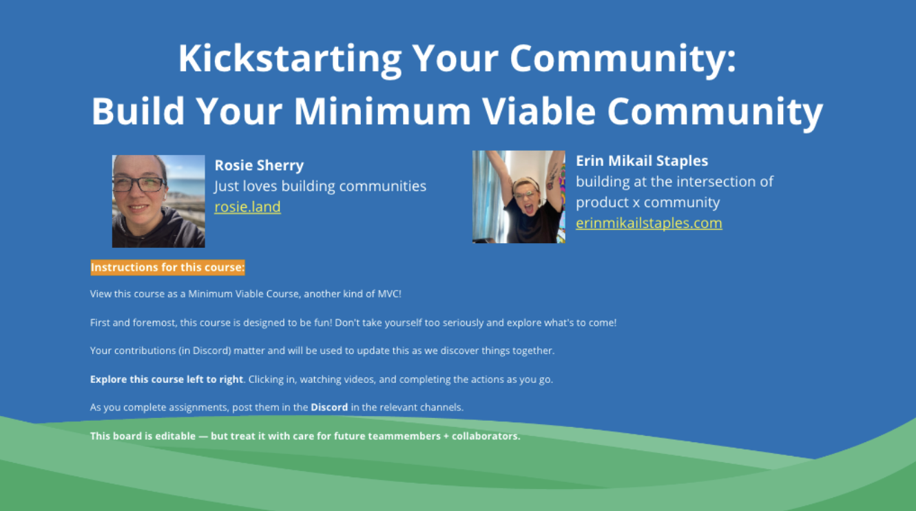 Kickstarting Your Community: Build Your Minimum Viable Community
